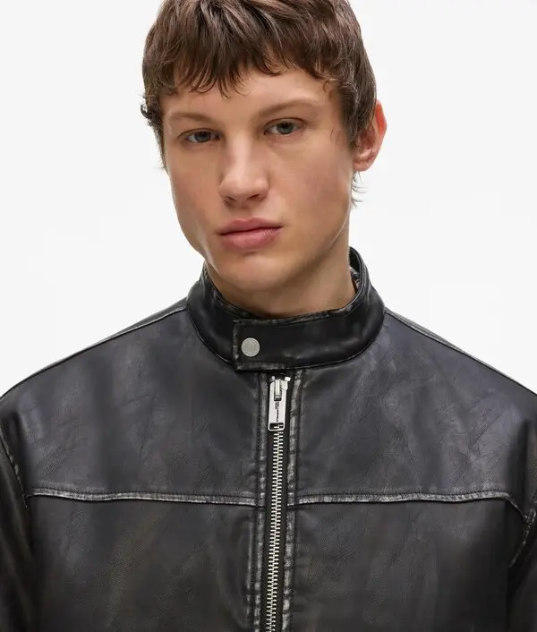 KL JEANS Jeans Faux Leather Biker Jacket