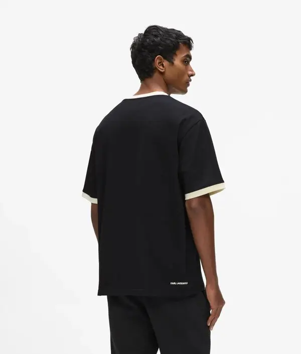 Karl Lagerfeld Ikon Circle Logo T-shirt - Black