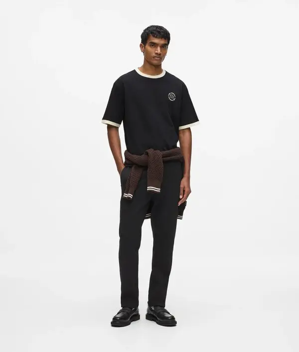 Karl Lagerfeld Ikon Circle Logo T-shirt - Black