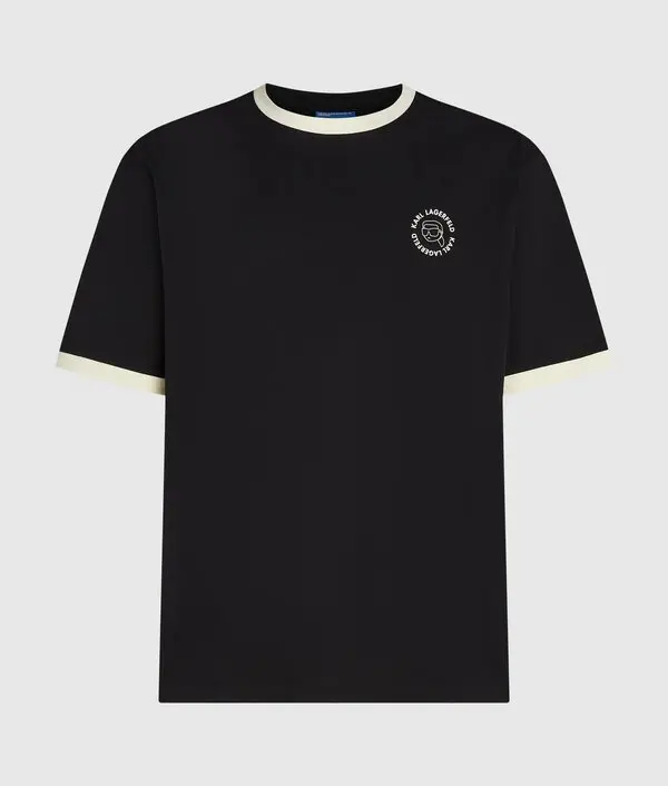 Karl Lagerfeld Ikon Circle Logo T-shirt - Black
