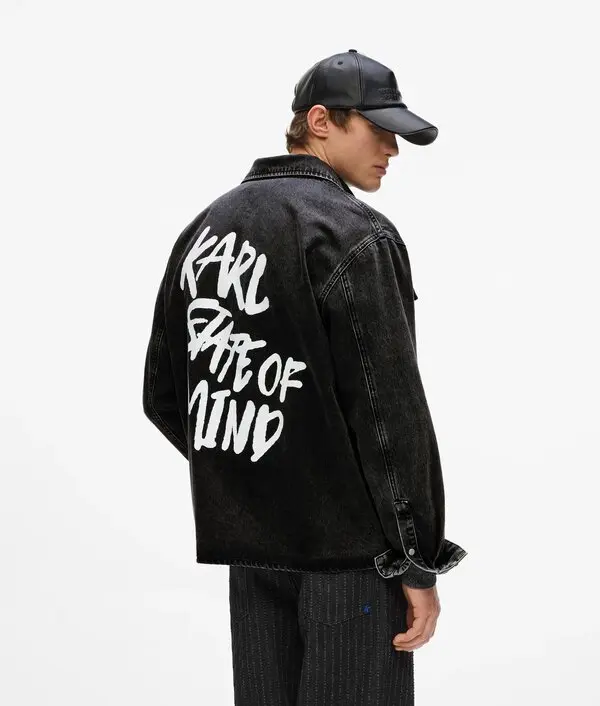 KL JEANS Karl Quote Denim Overshirt