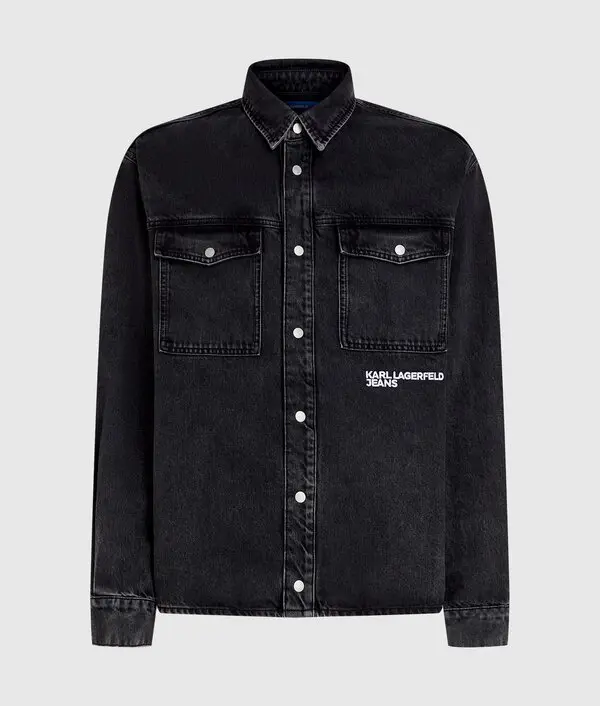 KL JEANS Karl Quote Denim Overshirt