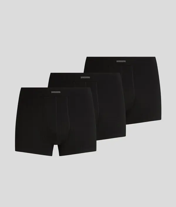 Karl Lagerfeld Set Of Three Lyocell Blend Trunks - Black