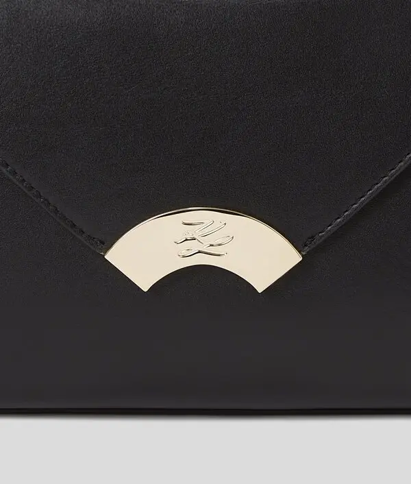 Karl Lagerfeld Kl Studio Crossbody Bag In Leather With Gold-toned Hardware