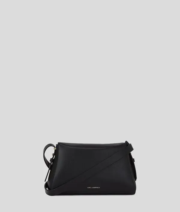 Karl Lagerfeld Kl Studio Crossbody Bag In Leather With Gold-toned Hardware