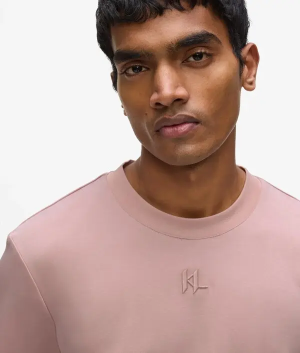 Karl Lagerfeld Monogram Modal Blend T-shirt - Woodrose