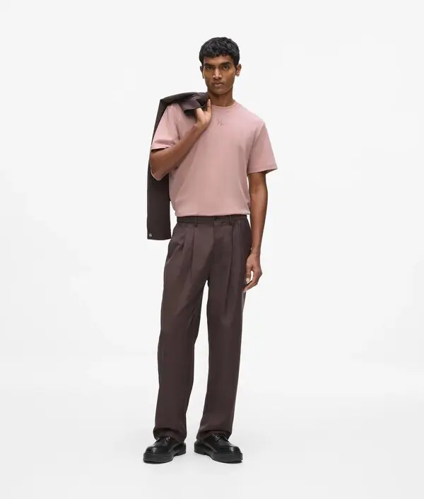 Karl Lagerfeld Monogram Modal Blend T-shirt - Woodrose