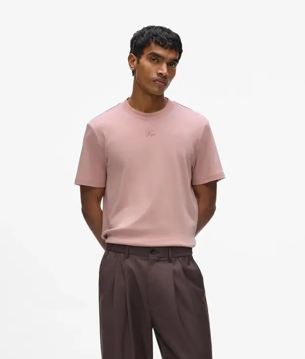 Karl Lagerfeld Monogram Modal Blend T-shirt - Woodrose
