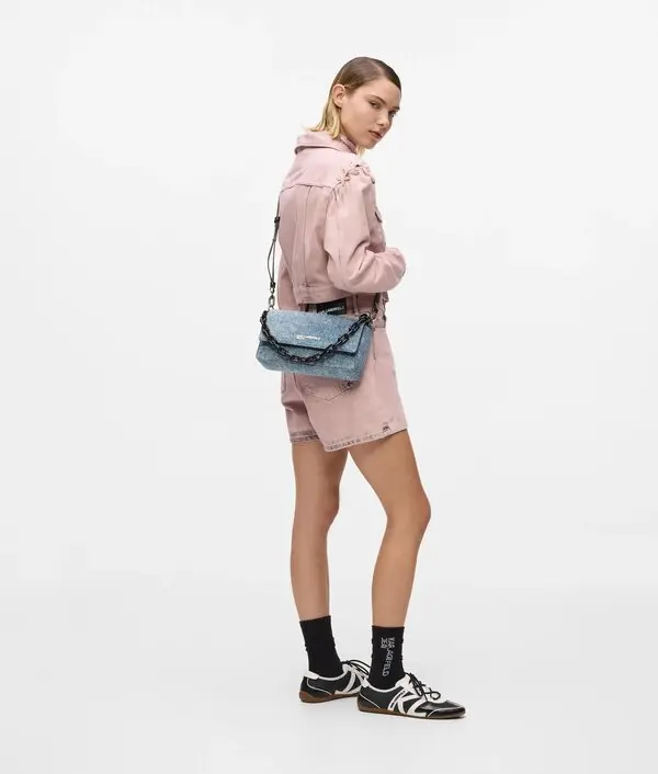 KL JEANS Denim Chain Top Handle Bag