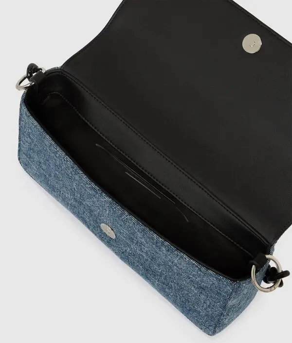 KL JEANS Denim Chain Top Handle Bag