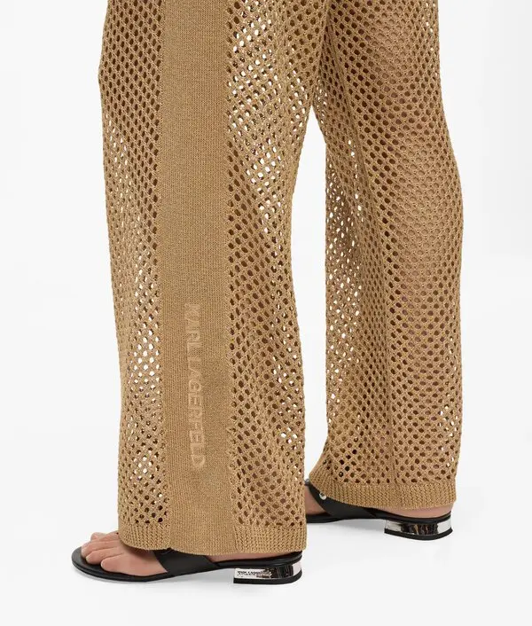 Karl Lagerfeld Crochet Knit Wide-leg Pants