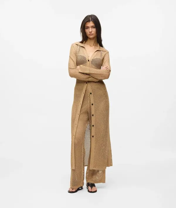 Karl Lagerfeld Crochet Knit Wide-leg Pants