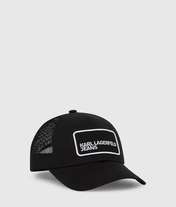 KL JEANS Jeans Embroidered Logo Trucker Cap - Black