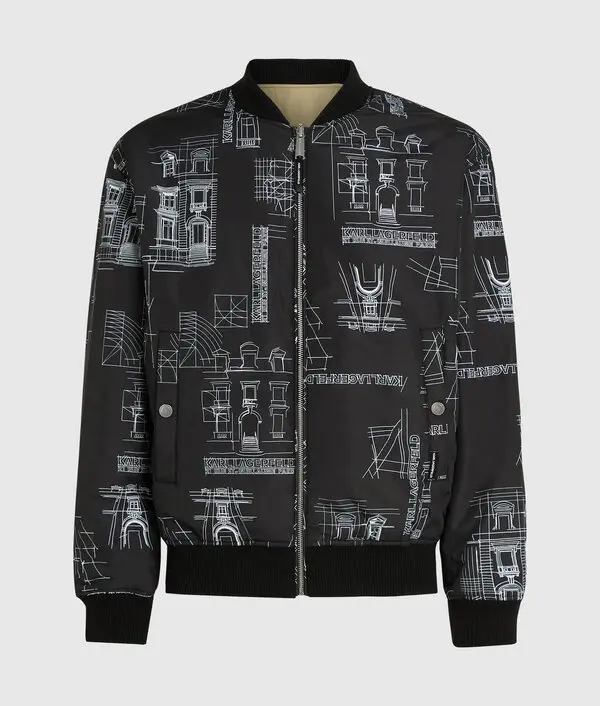 Karl Lagerfeld Reversible Maison De Karl Bomber Jacket