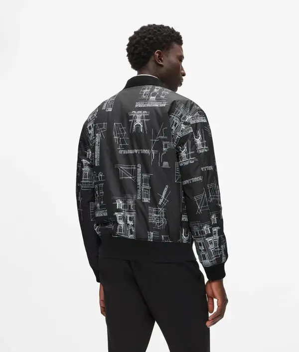 Karl Lagerfeld Reversible Maison De Karl Bomber Jacket