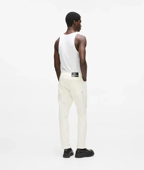 KL JEANS Jeans White Tapered Stretch Denim Jeans
