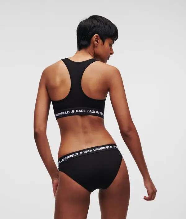 Karl Lagerfeld Logo Bralette - Black