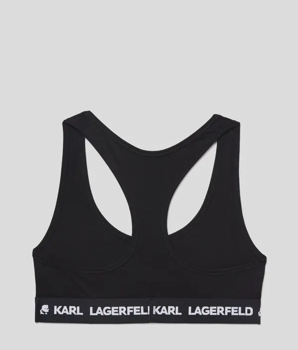 Karl Lagerfeld Logo Bralette - Black