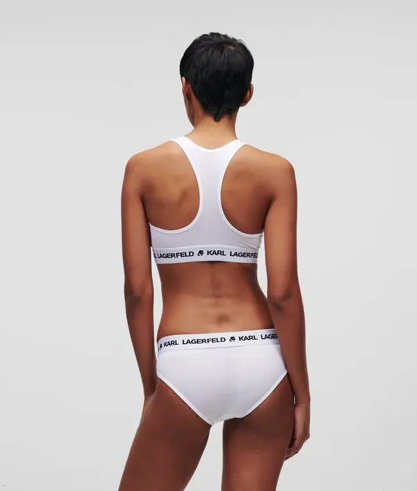 Karl Lagerfeld Logo Bralette - White