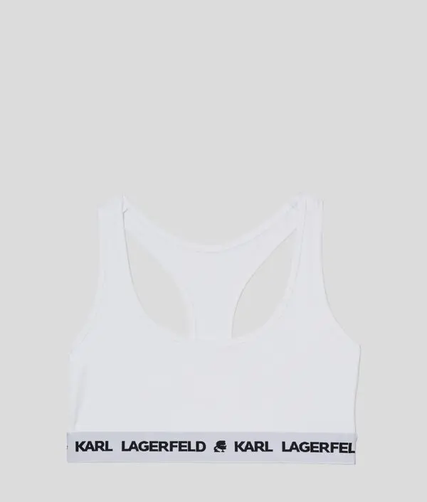 Karl Lagerfeld Logo Bralette - White