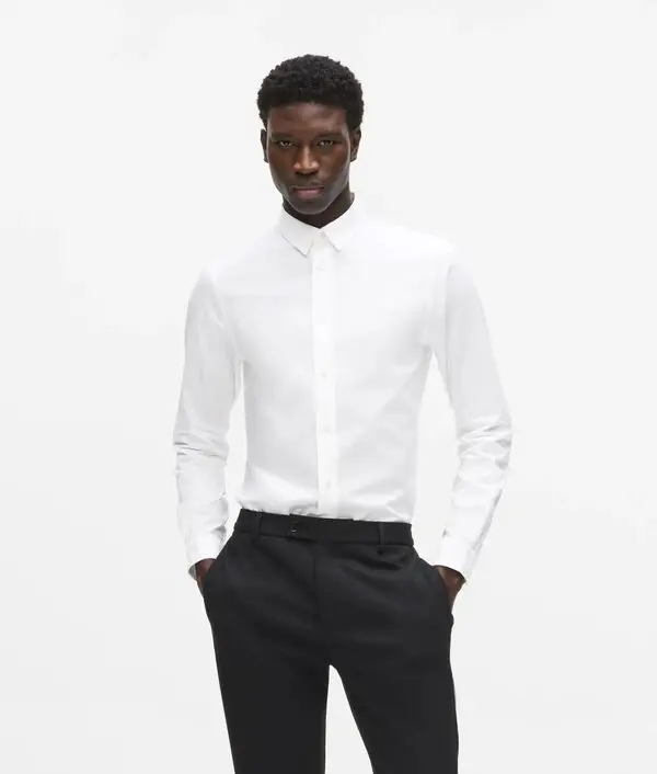 Karl Lagerfeld Monogram Slim‑fit T‑shirt - White
