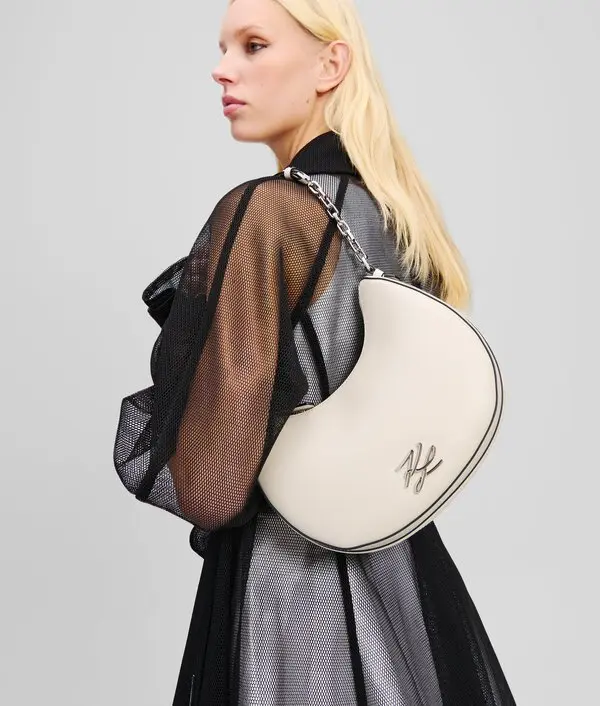 Karl Lagerfeld K/autograph Moon Shoulder Bag - Cement