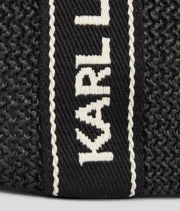 Karl Lagerfeld Logo Woven Tote Bag