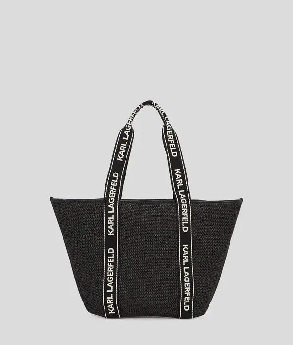 Karl Lagerfeld Logo Woven Tote Bag