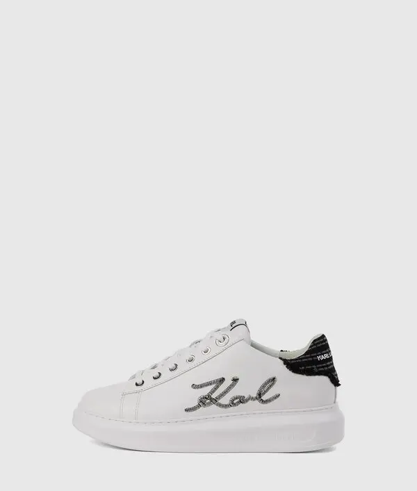 Karl Lagerfeld Kapri Bouclé Sneakers - White