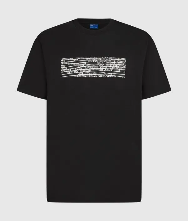 KL JEANS Stripe Logo T-shirt - Black