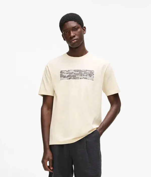 KL JEANS Stripe Logo T-shirt - Whitecap Grey