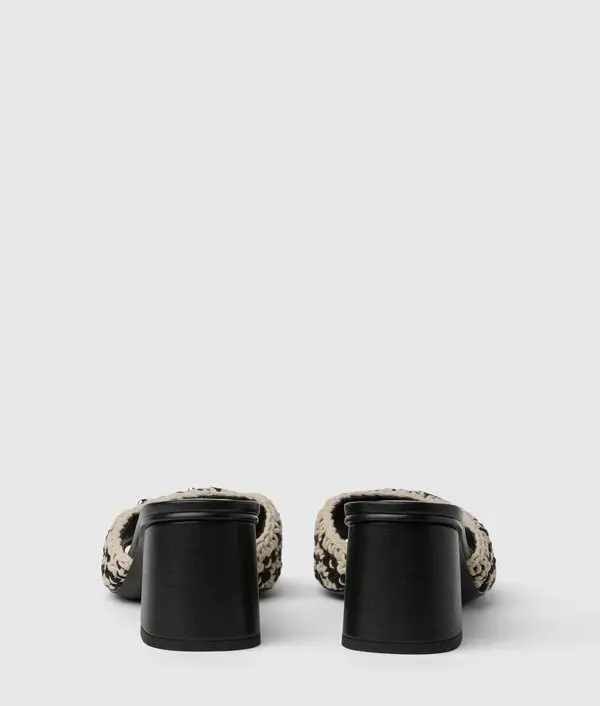 Karl Lagerfeld Plaza Ii Crochet Heeled Sandals