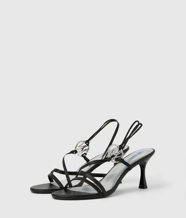 Karl Lagerfeld Sienna Cord Heeled Sandals