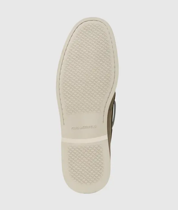 Karl Lagerfeld Kori Tri-color Boat Shoes - Khaki