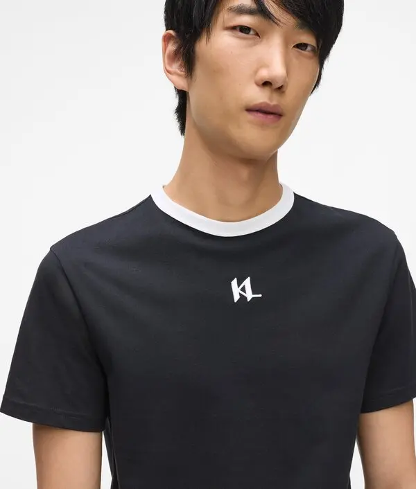 Karl Lagerfeld Monogram Slim T-shirt - Black