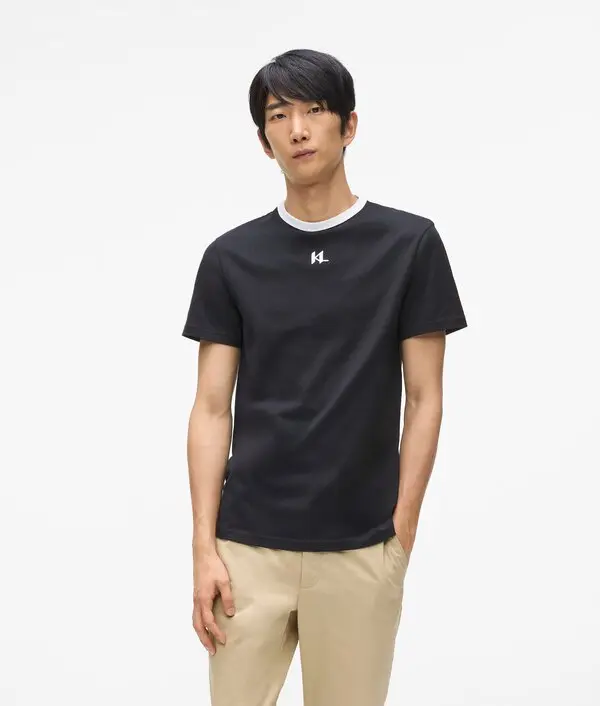 Karl Lagerfeld Monogram Slim T-shirt - Black