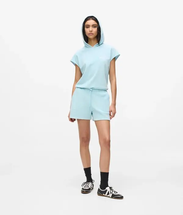 Karl Lagerfeld Toweling Shorts With Embroidered Logo - Corydalis Blue