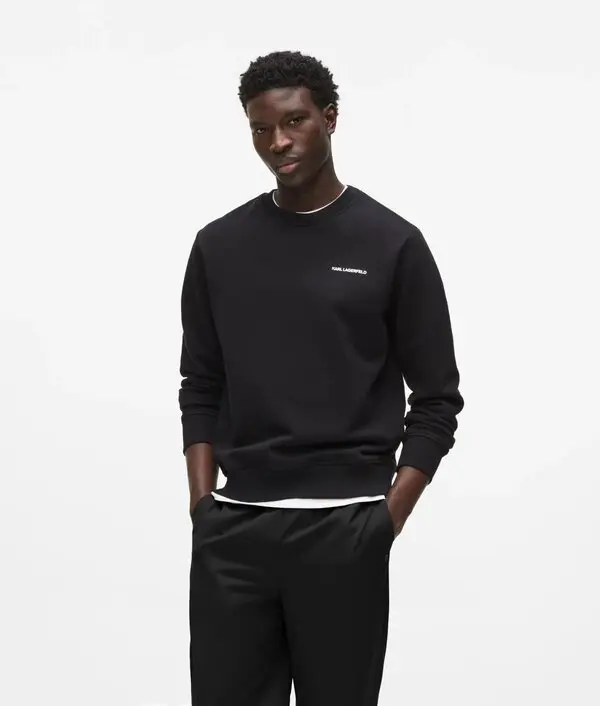 Karl Lagerfeld Rue St-guillaume Organic Cotton Sweatshirt - Black