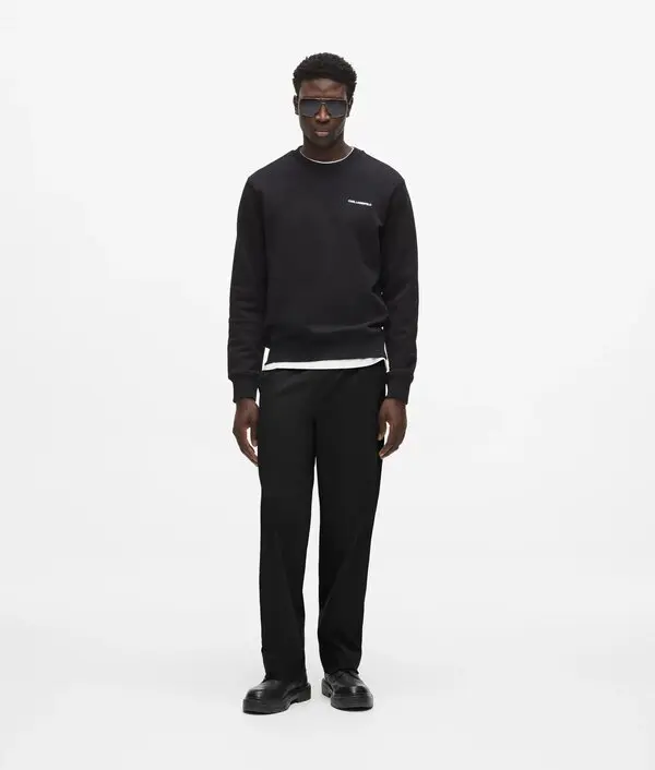 Karl Lagerfeld Rue St-guillaume Crewneck Sweatshirt - Black