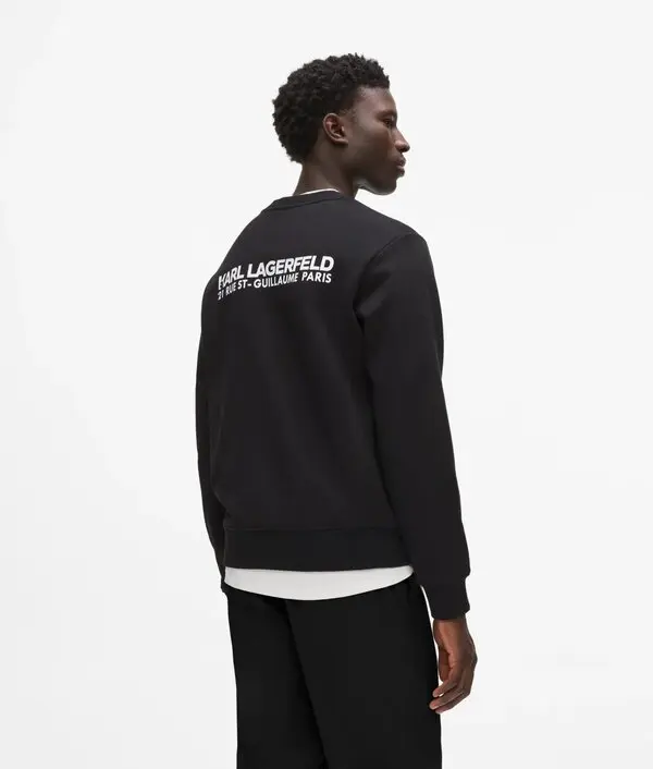 Karl Lagerfeld Rue St-guillaume Crewneck Sweatshirt - Black