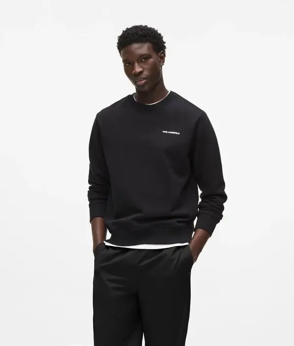 Karl Lagerfeld Rue St-guillaume Crewneck Sweatshirt - Black