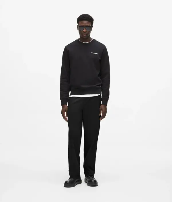 Karl Lagerfeld Rue St-guillaume Crewneck Sweatshirt - Black