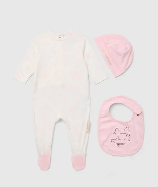 Karl Lagerfeld Baby Ikon Choupette Sleep Set - White/pink