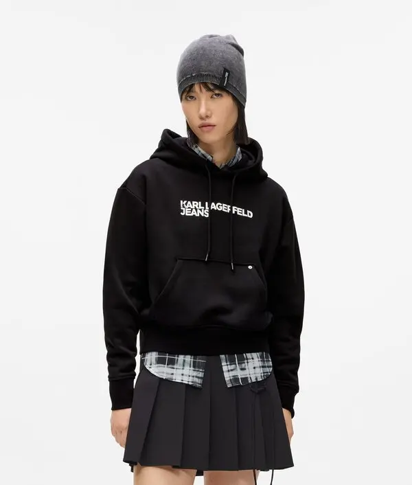 KL JEANS Jeans Logo Hoodie - Black