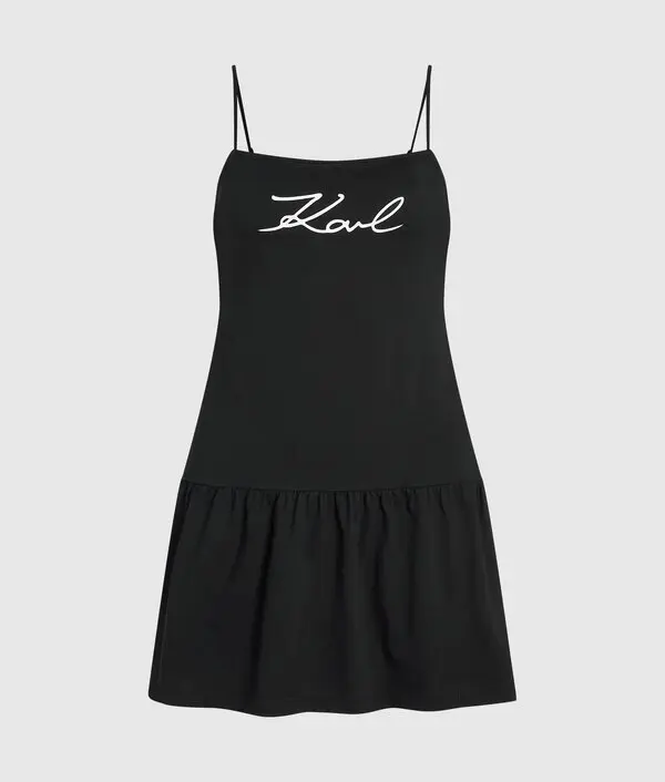 Karl Lagerfeld Signature Jersey Mini Beach Dress