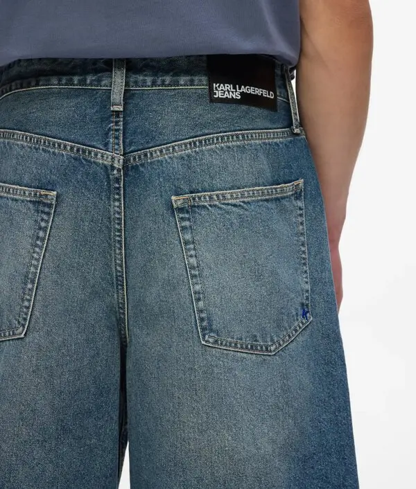 KL JEANS Jeans Baggy Washed Denim Shorts
