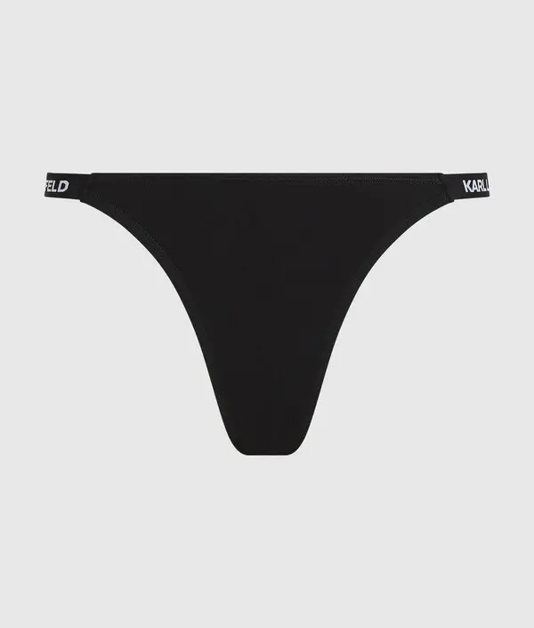 Karl Lagerfeld Logo Brazilian Briefs - Black