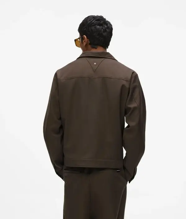 Karl Lagerfeld Wool Blend Zip-up Jacket
