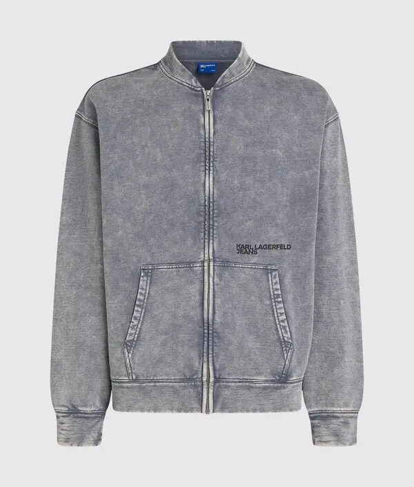 KL JEANS Jeans Washed Cotton Zip-up Sweatshirt