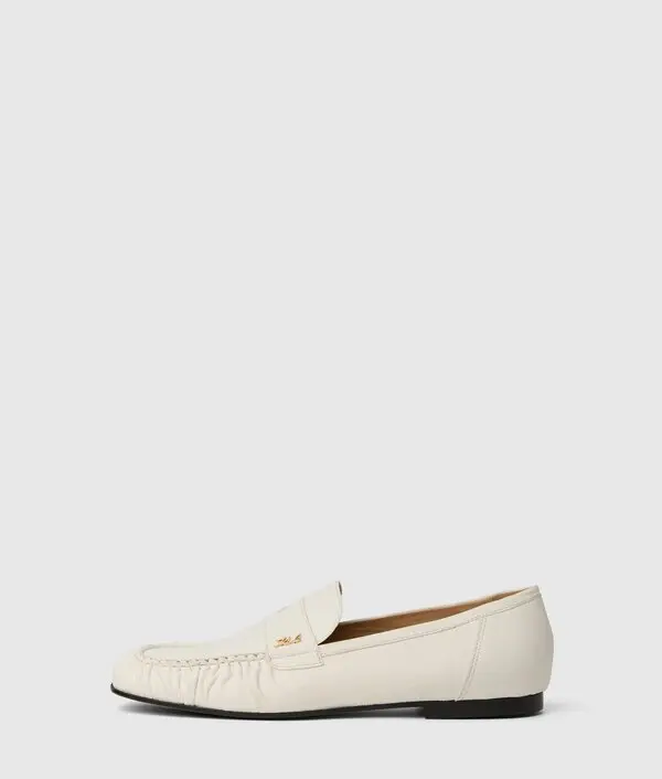 Karl Lagerfeld Eleia Goat Skin Loafers - Off White